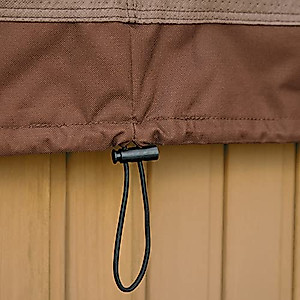 Duck Covers Ultimate Waterproof 86 Inch Square Hot Tub Cover Cap, Outdoor Spa Cover, Mocha Cappuccino