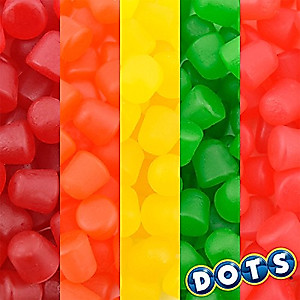 DOTS Individually Wrapped Candy - Original Gummy Candy Flavors - Cherry, Lime, Orange, Lemon & Strawberry - Gluten Free, Kosher & Peanut Free Gumdrops - Bulk 24ct, 2.2oz Dots Candy Boxes