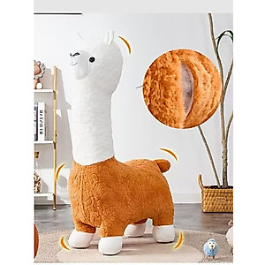 Alpaca Stool, Living Room Decoration, Animal seat, Shoe Changing Stool, Leisure Chair, Sitting Stool (SkyBlue)