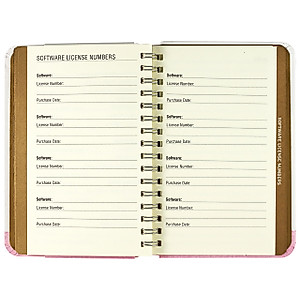 Tree of Hearts Internet Address & Password Logbook (removable cover band for security)