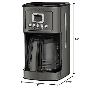 Cuisinart DCC-3200BKSP1 Perfectemp, 14 Cup Progammable with Glass Carafe Coffee Maker, Black Stainless Steel