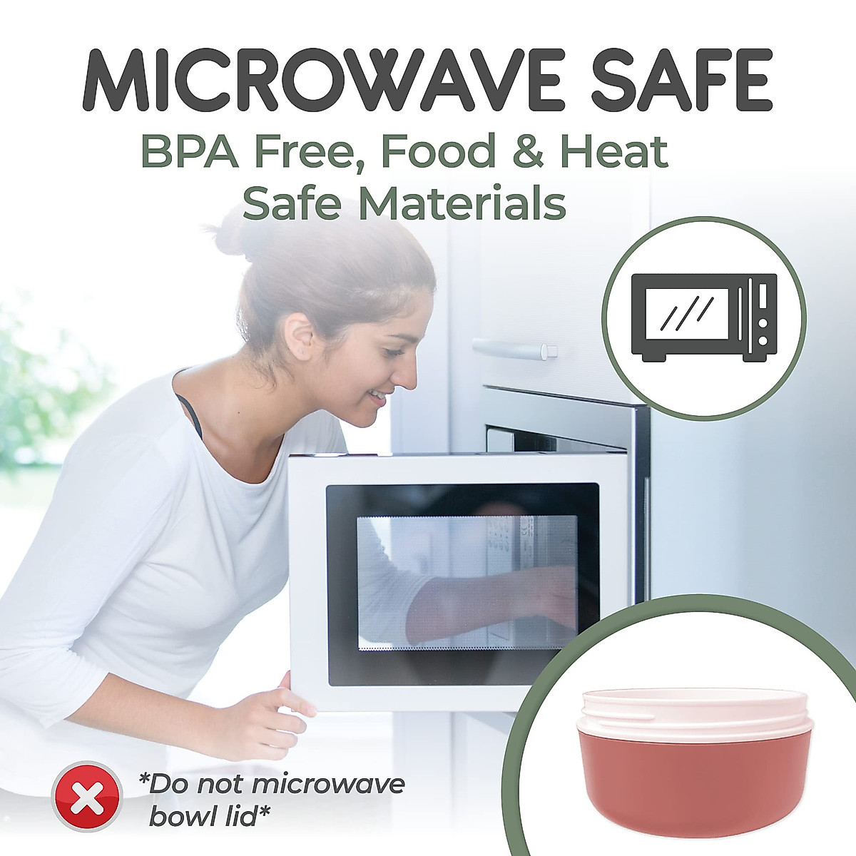 Souper Duper Ramen Bowl Set with Utensil & Saucer • Microwave, Serve & Eat Noodles in the Same Soup Bowl • Grab-and-Go Leak Proof Lid • Easy to Clean • Freezer Safe • For Dorm, Office, Home