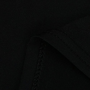 Women's Sexy Deep V Neck Backless Bodycon Dress Halter Neck High Slit Lace Up Mini Night Club Dress (Black, M)