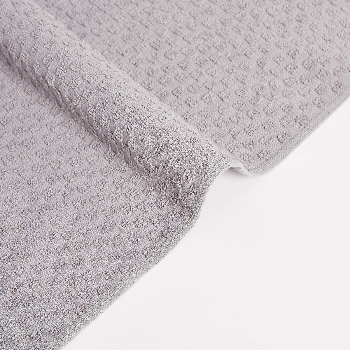 Kitchen Towels - Dish Towels and Dish Cloths - Hand Towel and Dishcloths Sets - 100% Soft Ring Spun Combed Cotton - Great for Cooking in Kitchen or Household Cleaning - Size 15" x 25" (Grey, 12)