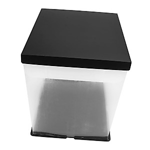Cabilock 1Set Box transparent cake box transparent gift cake container containers with lids clear container with lid airtight bread container food containers heighten plastic dessert box