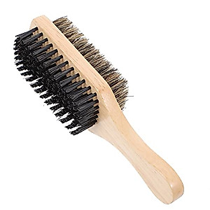 DOITOOL Men Set 1 Set Men Beard Brush Bristles Mustache Brush Grooming Comb Facial Hair Grooming Tools with Wood Handle for Growth Styling Shine Softness Size S Stocking Stuffer Gifts