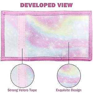 AI-DEE RFID Trifold Canvas Outdoor Cartoon Wallet for Kids/Slim Front Pocket Wallet with Zipper (Mermaid)