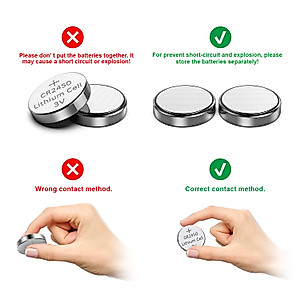 GutAlkaLi CR2450 3V Lithium Batteries - 40 Pack of High-Performance, Long-Lasting Coin Cell Batteries