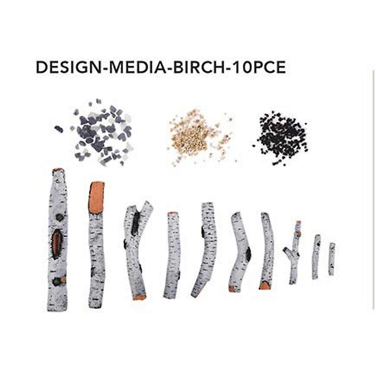 Amantii SYM-50-BESPOKE Symmetry Series Bespoke 50-Inch Built-in Electric Fireplace with Remote, Birch Log Media, Black Steel Surround