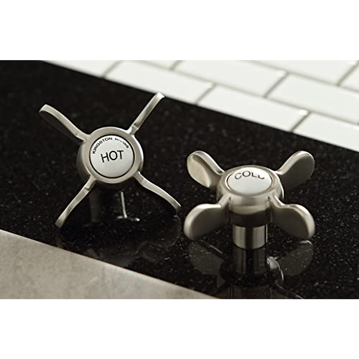 Kingston Brass KS1278BEXBS Essex 8-inch Centerset Kitchen Faucet Sprayer, Brushed Nickel