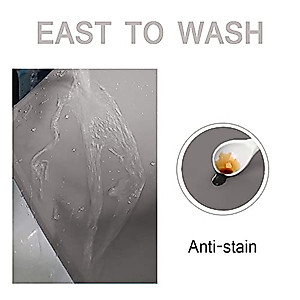 Kids Silicone Placemats, Baby Placemats for Kids Toddler Children Reusable Non-Slip Table Mats Baby Food Mats for Restaurant, 2 Pack, Dark Gray