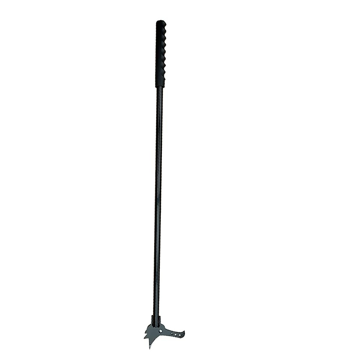 Fierywater 40-Inch Long Fire Poker-One Piece with Large Rubber Handle Fireplace Tools, Anti-Rust Black Coated for Fire Pit - Indoor and Outdoor Campfire Use