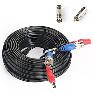 SHD 50Feet BNC Vedio Power Cable Camera Video BNC Cable Wire Cord for Surveillance CCTV Security System with Connectors(BNC Female and BNC to RCA)