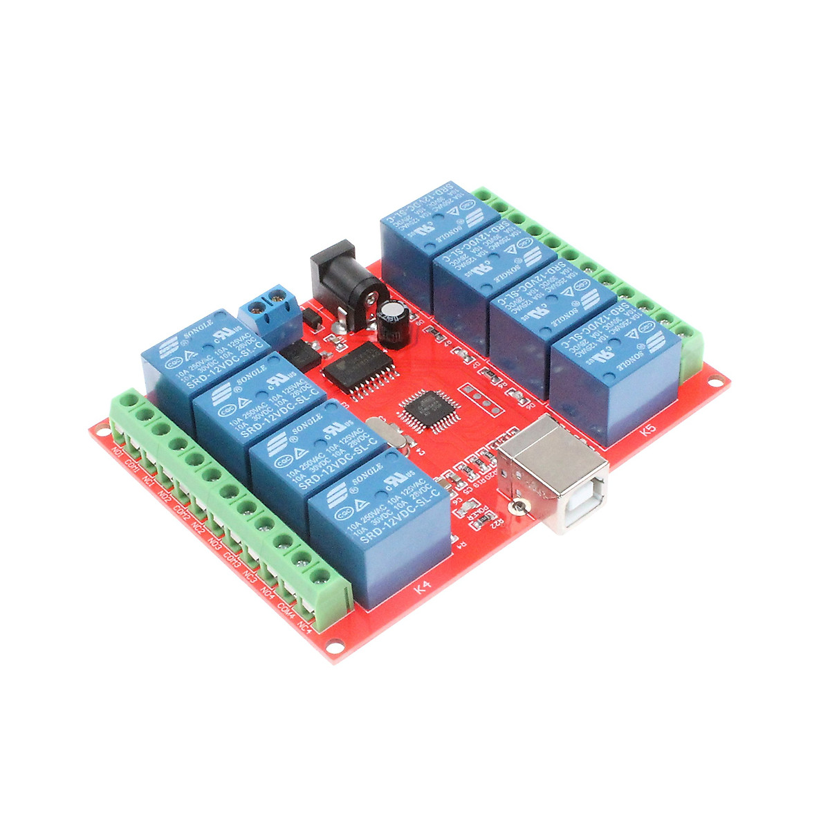 NOYITO 8-Channel 12V Computer USB Control Switch Relay Module Drive-Free Relay Module Plug and Play Suitable for PC Smart Controller