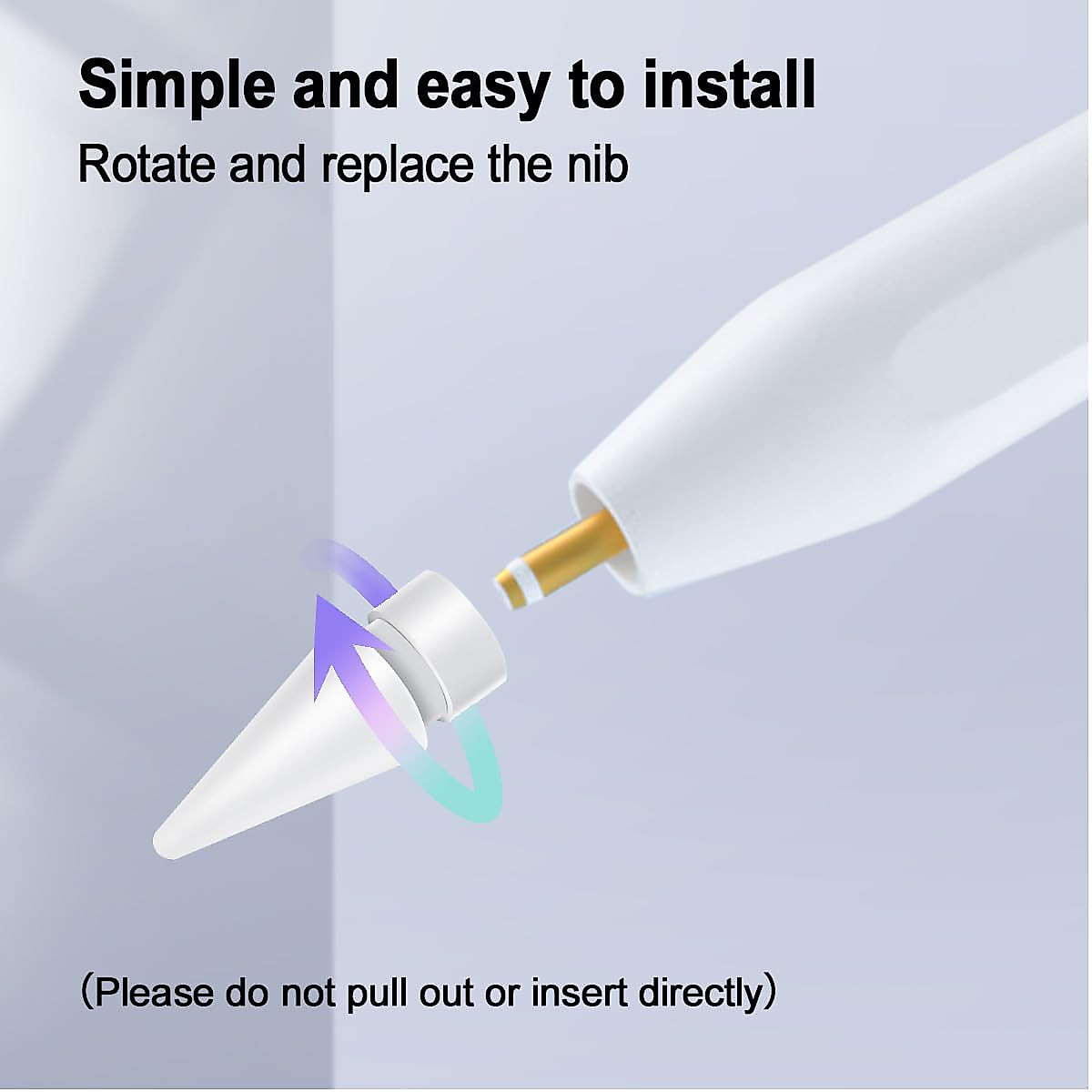 SIMDOG Replacement Tips for Apple Pencil 1st/2nd Gen, 4 Pack - Precise Control, Wear-Resistant, Compatible with iPad Pencil 1st/2nd Gen