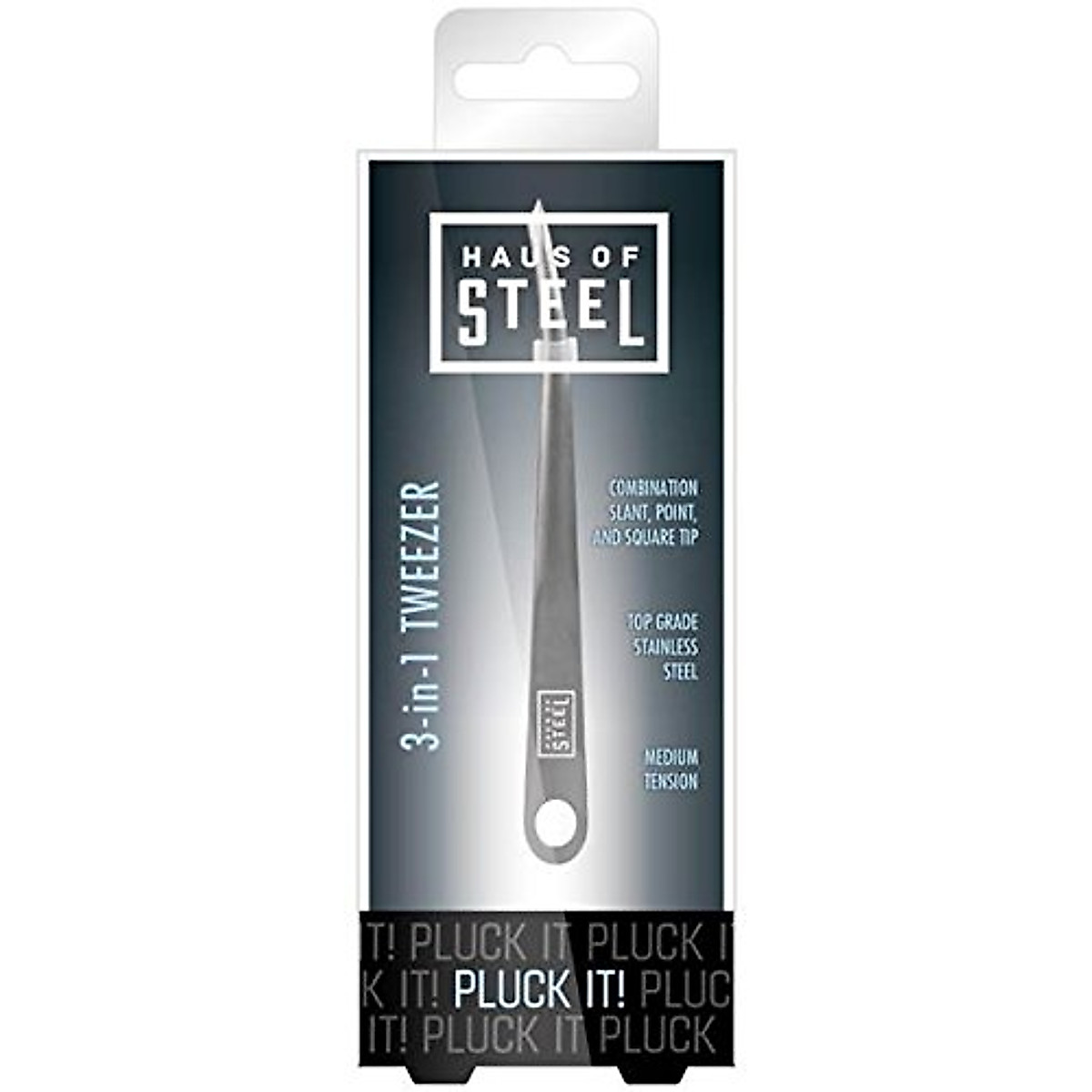 Haus of Steel Pluck It Men's 3-In-1 Tweezer 1.5 Ounce