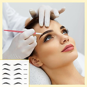 Leelosp 20 Pieces Microblading Pen Manual Eyebrow Pens Needle Holder Aluminum Microblading Hand Tools Light Microneedle Tool for Makeup Supplies Salons