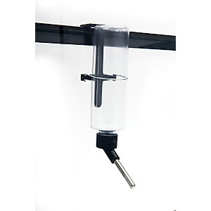 Lixit 8oz Aquarium and Wire Cage Water Bottle for Mice, Hamsters and Other Small Animals (8oz + Bowl)