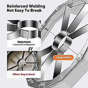 Greatly Quicken Slicing Apple Cutter Slicer, HEAVY DUTY Apple Corer Divider 8-Blade Stainless Steel TREBLEWIND