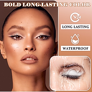 Eyeshadow Primer Base White Matte Eye Primer Evenly Colored Liquid Eyeshadow Primer,Long-lasting Moisture Eye Primer for Mature Eyes-White