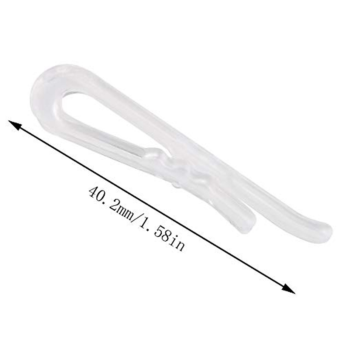 E-outstanding 500pcs 38mm Transparent Toothed Shirt Clip 1.5" U Shape Transparent Plastic Alligator Clips Shirt Clips for Shirts, Ties, Pants and Dress