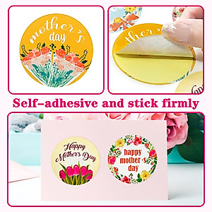 Happy Mothers Day Stickers,180PCS Mother's Day Label Stickers,2" Round Floral Mothers Day Presents Labels for Cards Present Decorations-30PCS
