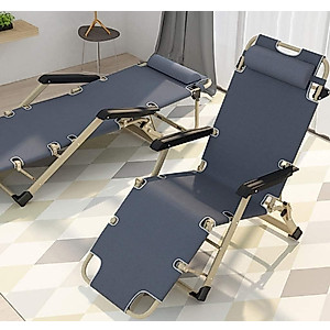 GeRRiT Home Chair Sun Lounger Recliner Chairs 600D Oxford Folding Lawn Lounge Chairs Garden Reclining Chair with Headrests for Outdoor Patio, Camping