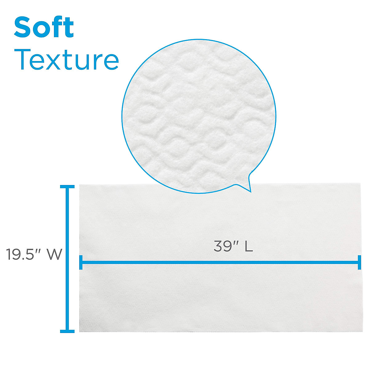 Pacific Blue Select A300 Disposable Patient Care Bath Towel by GP PRO (Georgia-Pacific),1/2-Fold, White, 80540,1 Box of 200 Towels