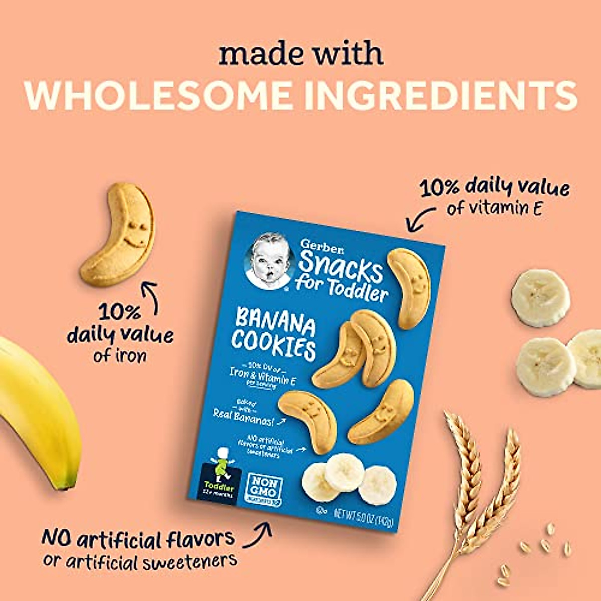 Gerber Snacks for Baby Arrowroot Biscuits, 5.5 Ounce Pouch