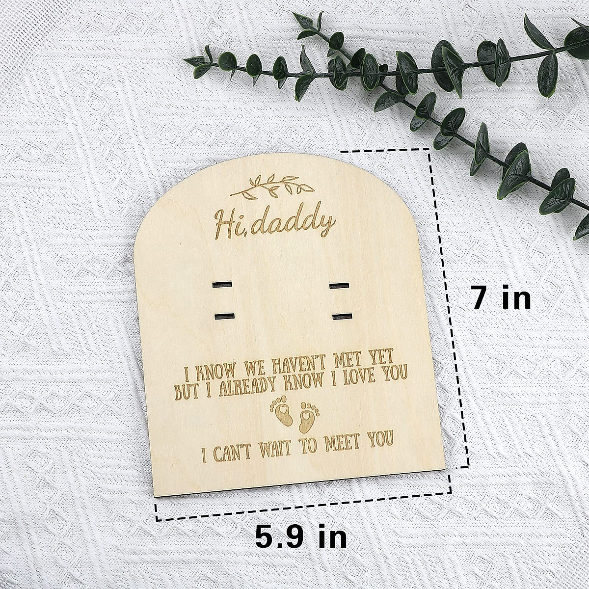 Pregnancy Announcement for Husband Pregnancy Test Keepsake Sign Wooden Plaque New Family Member Surprise Gift (Souvenir)