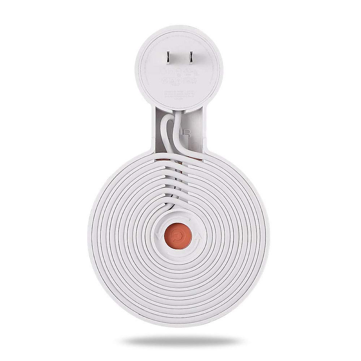 WIDEPLORE Wall Mount Holder,Update Space-Saving Design AC Outlet Mount, Perfect Cord Management for Home Mini Voice Assistant (1 Pack White)