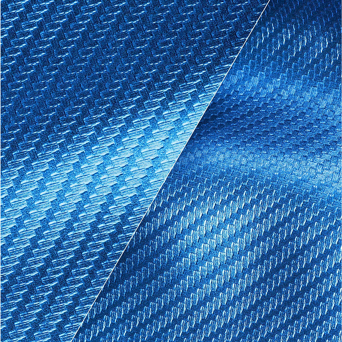 VViViD Blue Metallic Carbon Fiber Weatherproof Faux Leather Finish Marine Vinyl Fabric (5ft x 54")