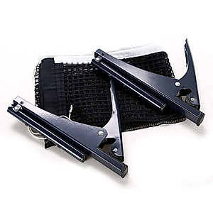 Yiliaw Collapsible Table Tennis Net 72” Professional Steel Pingpong Net Clip Grip Mesh Training Competition Portable Tension Adjustable Post, Easy Set Up for Adults & Kids