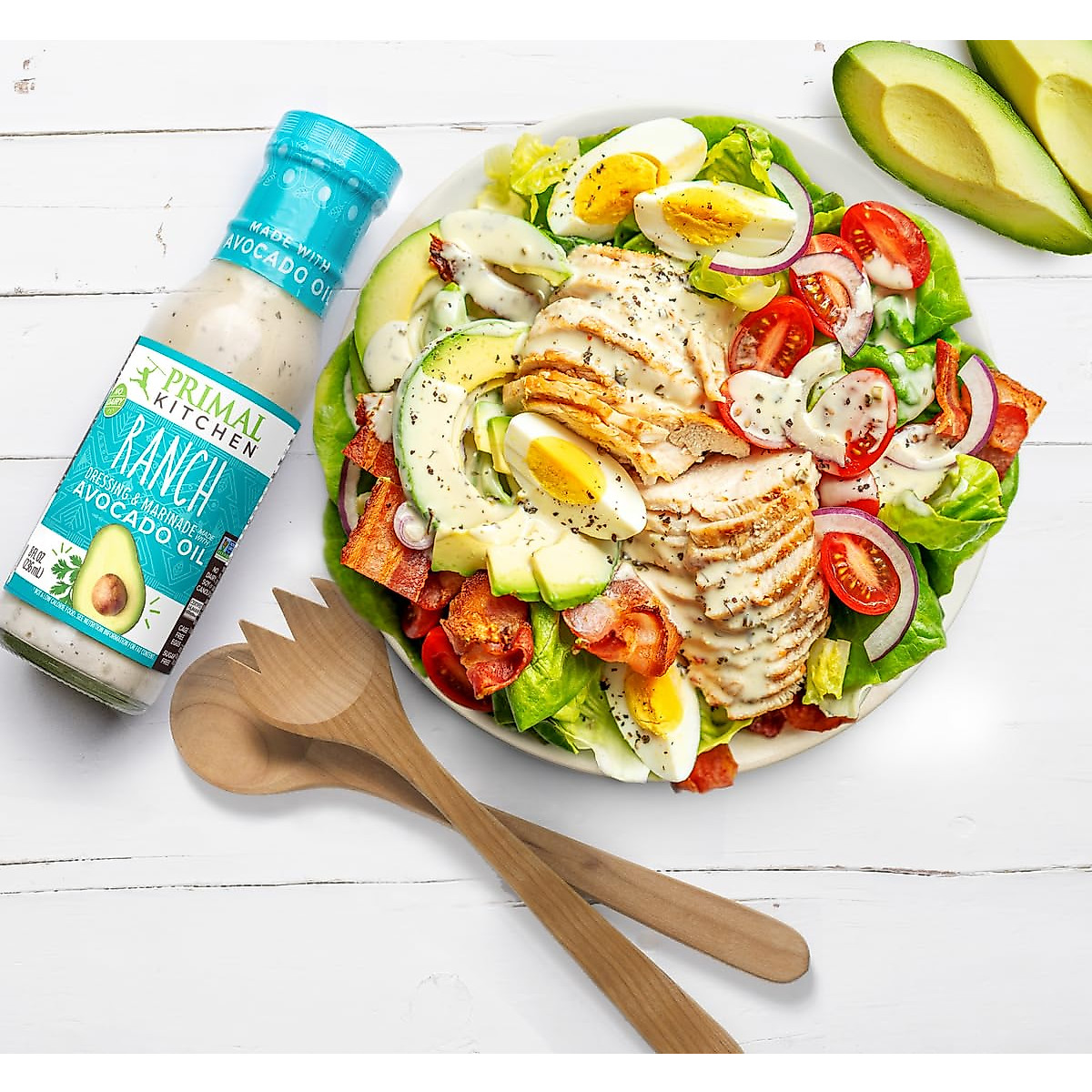Primal Kitchen Ranch Salad Dressing & Marinade made with Avocado Oil, Whole30 Approved, Paleo Friendly, and Keto Certified, 8 Fluid Ounces