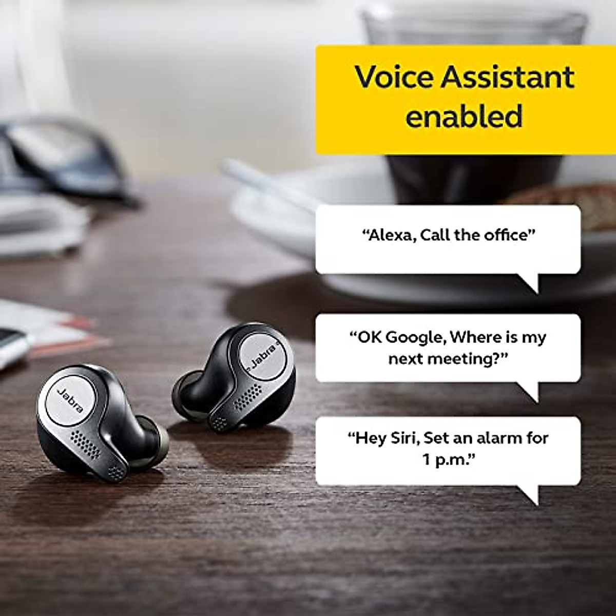 Jabra Elite 65t Earbuds – Alexa Built-In, True Wireless Earbuds with Charging Case, Titanium Black – Bluetooth Earbuds Engineered for the Best True Wireless Calls and Music Experience