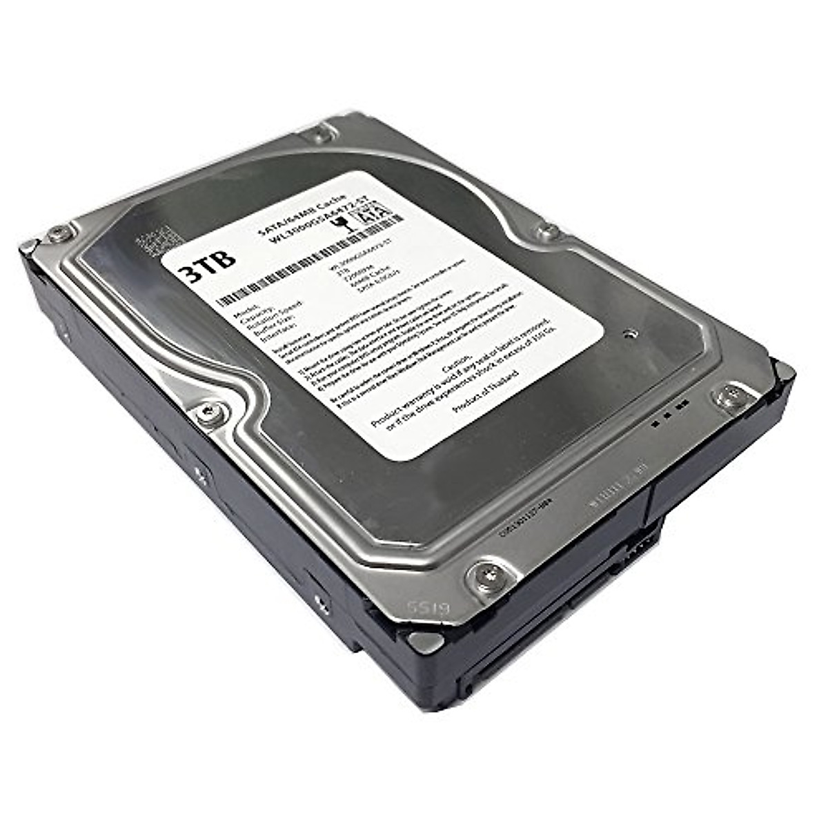 WL 3TB 7200RPM 64MB Cache SATA 6.0Gb/s 3.5" Desktop Hard Drive (For Server, RAID, NAS, DVR, Desktop PC) w/1 Year Warranty