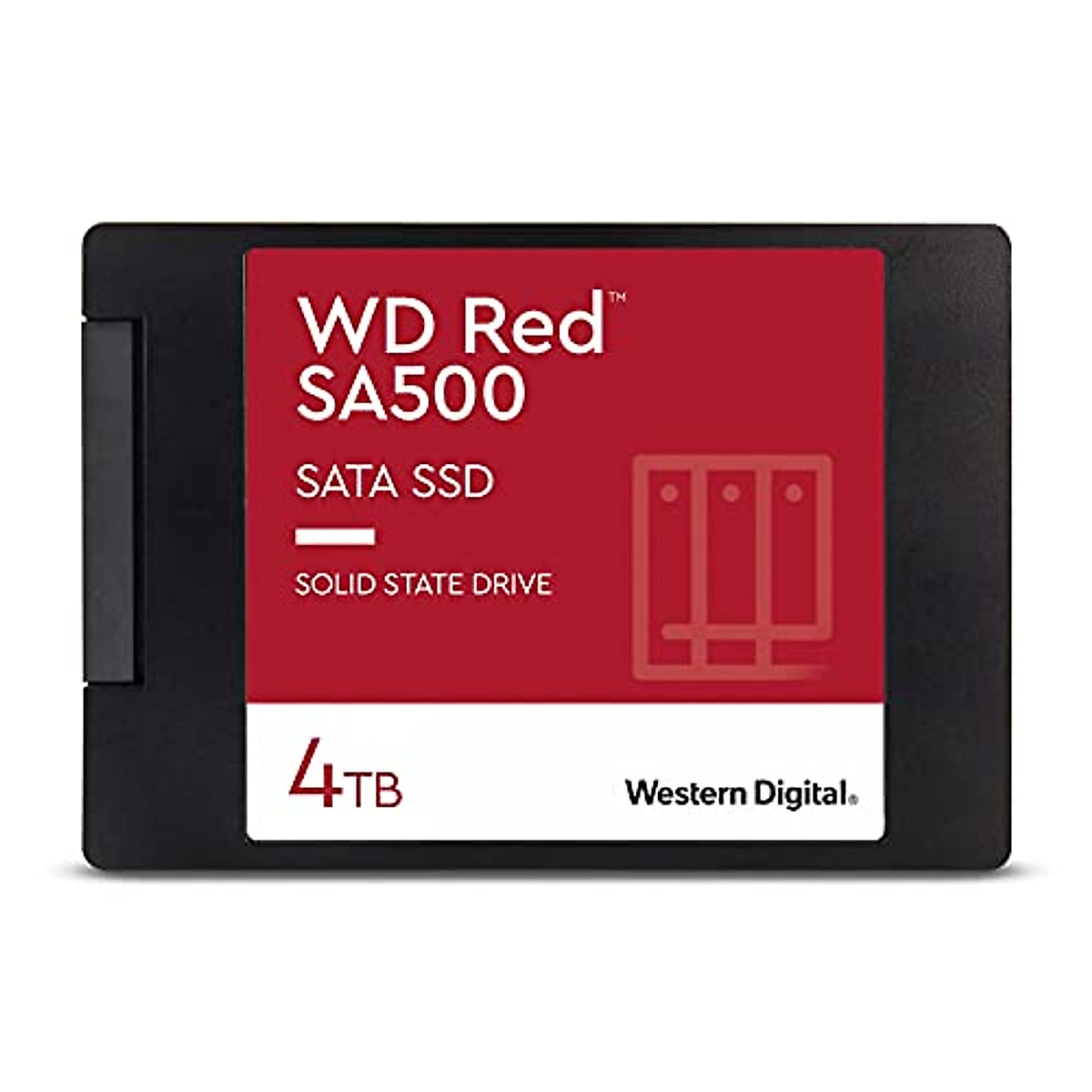 Western Digital 4TB WD Red SA500 NAS 3D NAND Internal SSD - SATA III 6 Gb/s, 2.5"/7mm, Up to 560 MB/s - WDS400T1R0A, Solid State Hard Drive