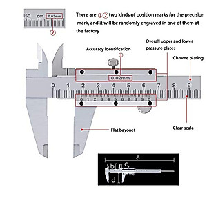 TIST Calipers Vernier Calipers High-Precision Small Household Oil Level Calipers Industrial Grade Calipers Range: 0-300mm