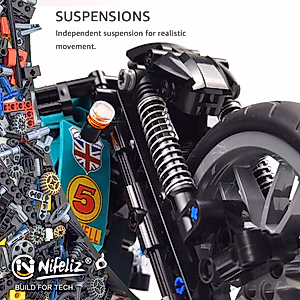 Nifeliz Cafe Racer Motorcycle Building Kit (431 Pieces)