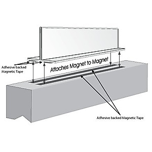 Cubicle X-Ray Vision 8" X 2" Double-Sided Office Cubicle Nameplate Sign Frame (12 Pack)