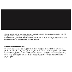 PCA SKIN Blemish Control Acne Cleanser Bar with 2% Salicylic Acid, Acne Wash for Face and Body, 3.2 fl oz Jar