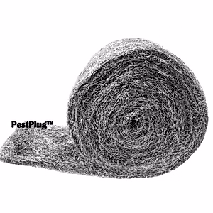 PESTPLUG - 100% Stainless Steel Wool, Large DIY KIT, Rodent Barrier/Fill Fabric - Use to Block Mice, Rodents and Flying Insects. Does NOT Rust! Plug or Fill Holes, Cracks and Gaps Home, Farm, RV's