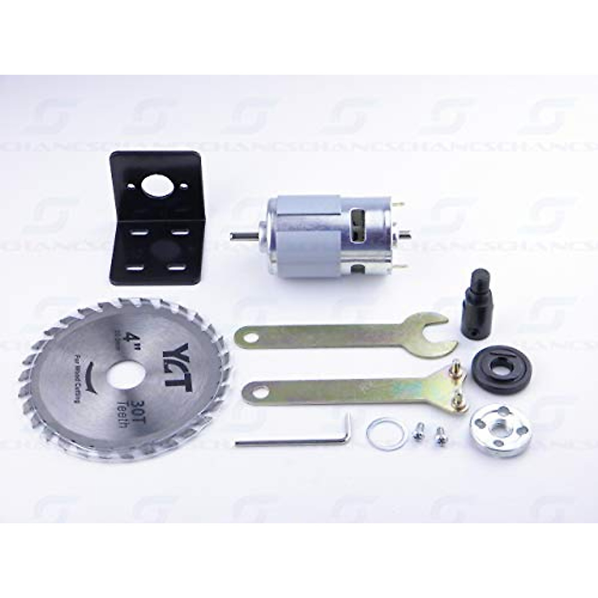 CHANCS 775 Motor DC 12V/24V Table Saw Kit High Power Torque Circular Saw With Saw Blade Chuck And Saw Blade