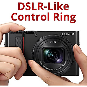 Panasonic LUMIX ZS200D 4K Digital Camera, 20.1MP 1-Inch Sensor, 15X Leica DC Vario-Elmar Lens, F3.3-6.4 Aperture, WiFi, Hybrid O.I.S. Stabilization, 3-Inch LCD, DC-ZS200DK (Black)