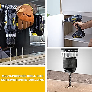 RIDA 21Pcs Steel Drill Bits High Speed Steel Jobber Length Twist Drill Bit Set 1/4" for Hardened Metal, Stainless Steel, Cast Iron, Plastic and Wood