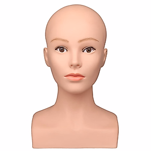 Wig Mannequin Head With Shoulders,Foam Manikin Head For Wigs Female,Wig Head Mannequin For Styling,Mannequin Head For Wigs Display Glasses, Hats