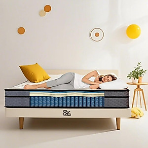 12 Inch Queen size Mattresses , New Memory Foam Hybrid Queen Mattress in a Box, Individual Pocket Spring Breathable Comfortable for Sleep Supportive and Pressure Relief, Medium Firm Mattresses (Queen)