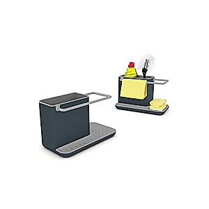 Joseph Joseph Sink Caddy Kitchen Sink Organizer Sponge Holder Dishwasher-Safe, Regular, Gray