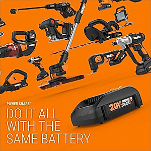 Worx WG163 GT 3.0 20V PowerShare 12" Cordless String Trimmer & Edger (Battery & Charger Included) and WG545.9 20V Work Air Lithium Multi-Purpose Blower/Sweeper/Cleaner Tool ONLY