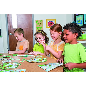 Fun Express Shamrock St. Patrick's Day Sticker Scenes (Makes 12) Kids DIY Arts & Crafts, Classroom Supplies